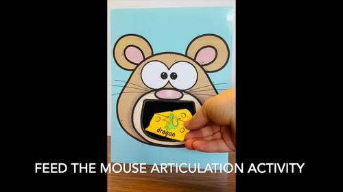 Feed the Mouse Printable Articulation Activity Speech Therapy Print and ...