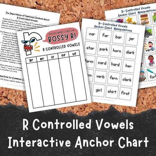 R Controlled Anchor Chart | Interactive Phonics Activity | Sped by ...