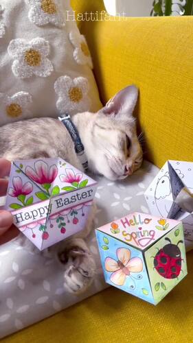 Easter 3D Paper Craft, Paper Toy | Kaleidocycles, Flextangles to Color ...