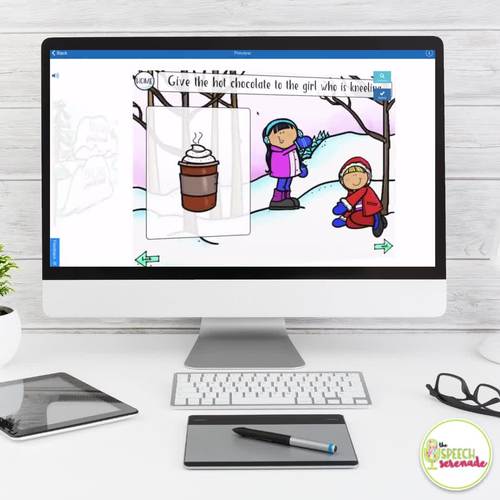 Winter Following Directions & Basic Concepts Boom Cards by The Speech ...