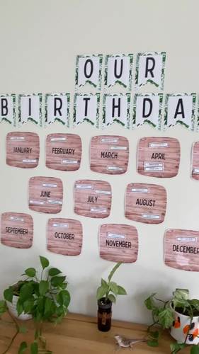 Birthday Display - Green Leaves by Miss Classroom Designs | TPT