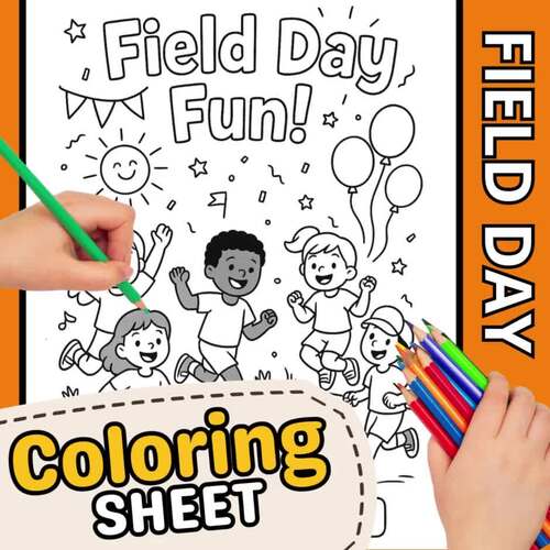 Field Day Coloring Sheet and Coloring Pages – Printable Field Day Fun ...