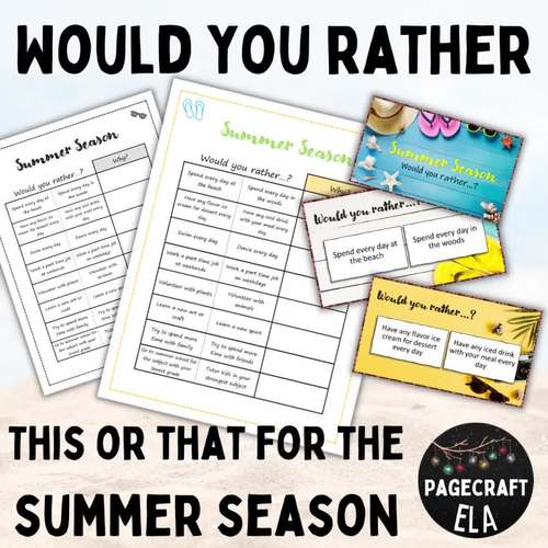 Summer | Would You Rather | This or That | Brain Breaks | Fun Game