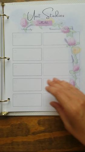 Printable Homeschool Planner in Flower Theme Homeschool Scheduler