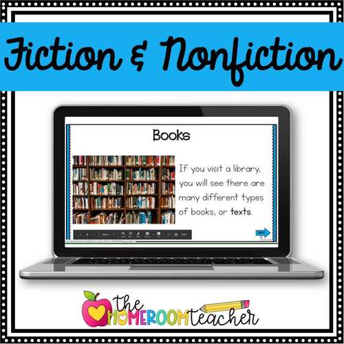 Fiction vs Nonfiction Activities and Lesson Plans Unit on Google Slides