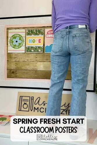 Spring Classroom Posters | Fresh Start Theme - Editable! by Ashley McKenzie