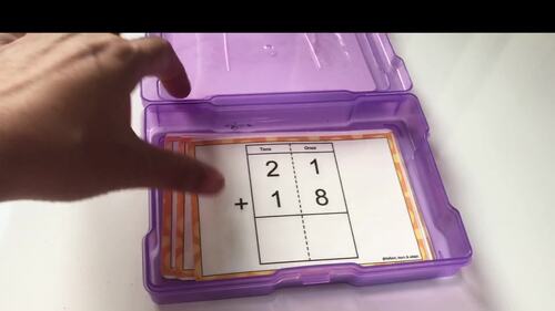 Two digit addition without regrouping | Adaptive Taskcards | TPT