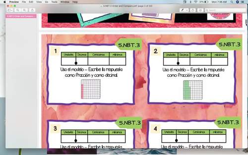 5.NBT.3 Order and Compare Task Cards by Senora Math and Science | TPT