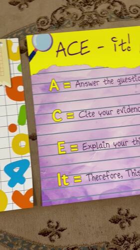 ACE - it! Writing Poster by RainbowRow | TPT