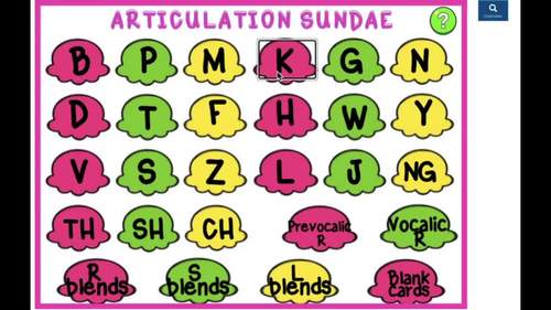 Articulation Game Build a Sundae / Summer Ice Cream / BOOM Cards Speech ...