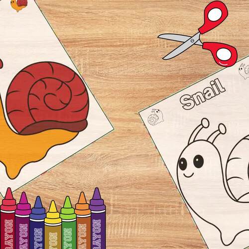Snail Craft Template l Spring Bulletin Board Craft-Cut & Paste Activity ...
