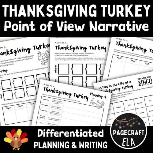 A Day as a Thanksgiving Turkey Point of View Planning and Narrative Writing