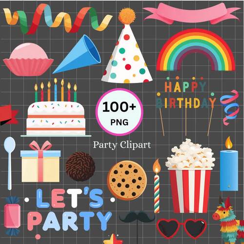 Party Clipart Bundle | Birthday & Celebration Clipart for Classroom