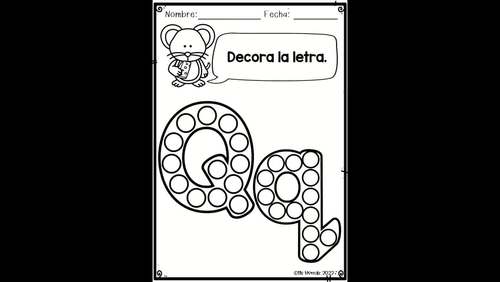 Hojas de trabajo LETRA Q | Letter Q Worksheets in Spanish by Ms Herraiz