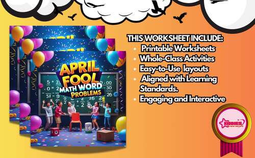 April Fool Math Word Problems Activities Addition,Subtraction 3rd,4th ...