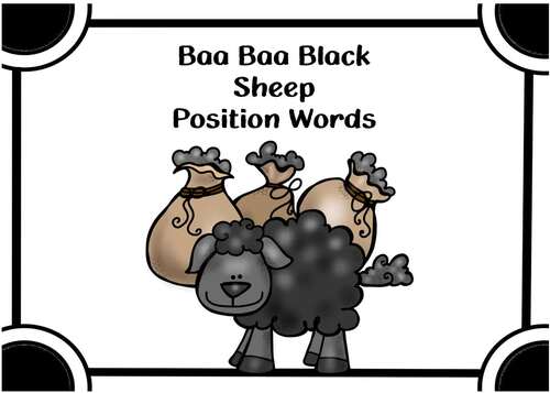 Baa Baa Black Sheep Position Words | Centers and Worksheets | TPT