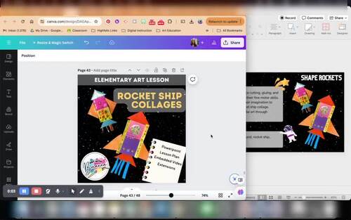 Rocket Ship Collages - Elementary Art Lesson - Presentation & Lesson Plan