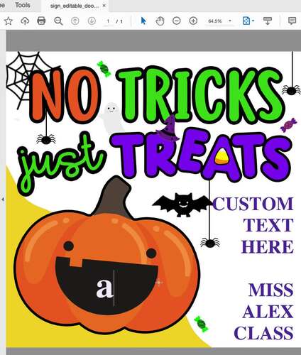 Halloween door sign, PDF editables, halloween printables, door decor