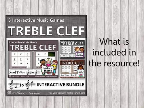 Treble Clef Note Names Interactive Music Games Reveal the Secret ...