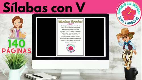 Sílabas con V Centros Hojas de trabajo Cuentos | TPT