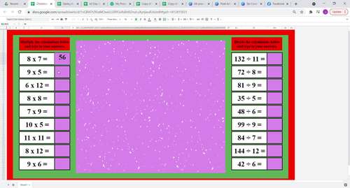 Digital Pixel Art NO PREP - Winter Owls Multiplication and Division to 12
