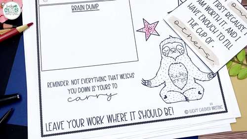 Teacher Self Care Challenge | Journal and Reflection by Lucky Chlover ...