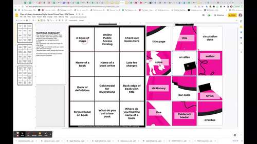 Library Vocabulary Secret Picture Tile Puzzles by Little Library of ...