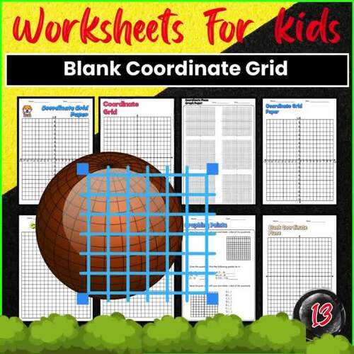 Blank Coordinate Grid Worksheets by Lib Anatomy school | TPT