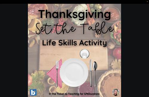 Thanksgiving Life Skills BUNDLE - Boom Cards, Printables & Life Skills ...