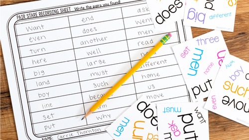 Pair Stare Quick Overview of How to Play the Game | TpT