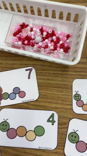 Caterpillar Counting Cards 1-10 // PreK - K by PreK Playground | TPT