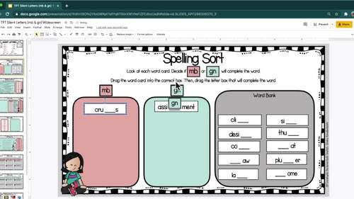 Silent Letters MB and GN Spelling Activities Digital Version | TPT