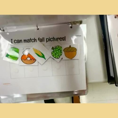 Fall Work Binder Busy Book Printable for Special Education and Early ...