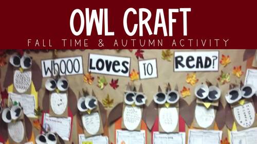 Fall Owl Bulletin Board Craft | Autumn Writing Activity & Classroom Display