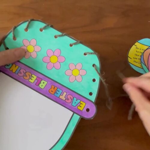 Christian Easter Basket Sunday School Bible Craft, Holy Week Coloring ...