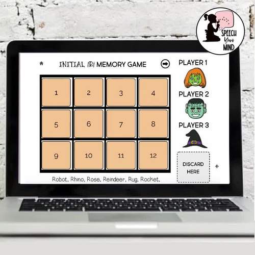 R Sound Halloween Matching Game Articulation Boom™ Cards by Speech Your ...