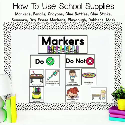How to Use School Supplies Digital & Print Sort, Practice Pages | Back ...