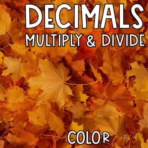 Fall Math Multiplying and Dividing Decimals Color by Number by Misty Miller