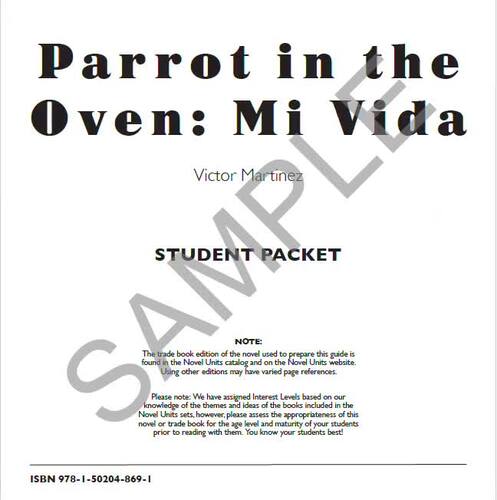 Parrot in the Oven: Mi Vida Novel Units® Student Packet Novel Study