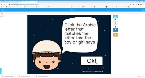 Arabic Alphabet Boom Cards Distance Learning by Hands-on Multilingual Fun