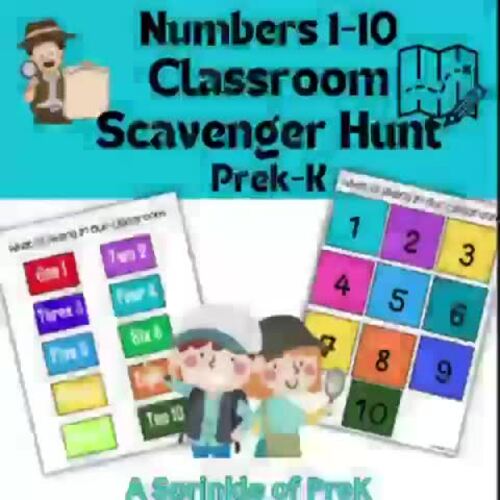 Prek-First, Bundle of Hands-On Classroom Scavenger Hunts, Games, Circle ...