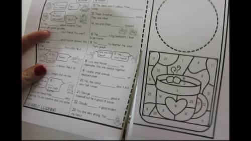 ESL and EFL Color By Code | Verb to Be | Simple Present Tense | Craft