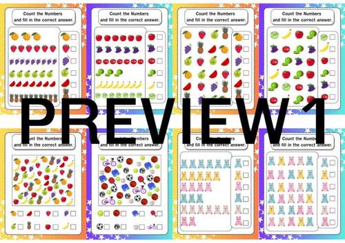 Count The Numbers and fill in the correct answer, Fun & Easy worksheets ...