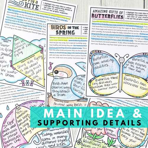 First Day of Spring Reading Comprehension Passages Main Idea & Detail ...