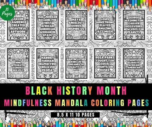 Black History Month Coloring Pages, Activities For SEL, Easy Phrases ...