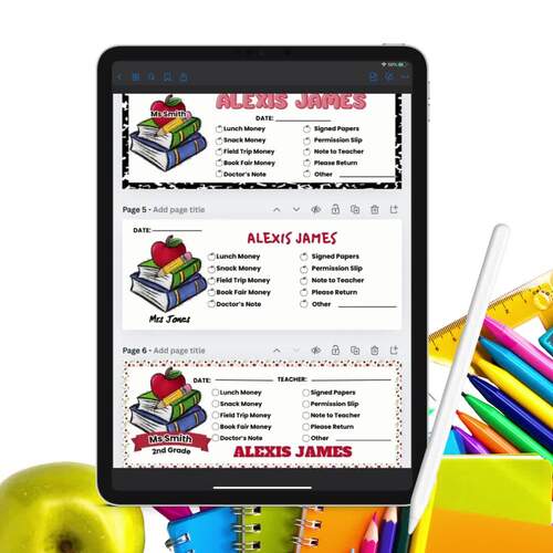 Parent Teacher Communication Envelopes | Canva Editable Template