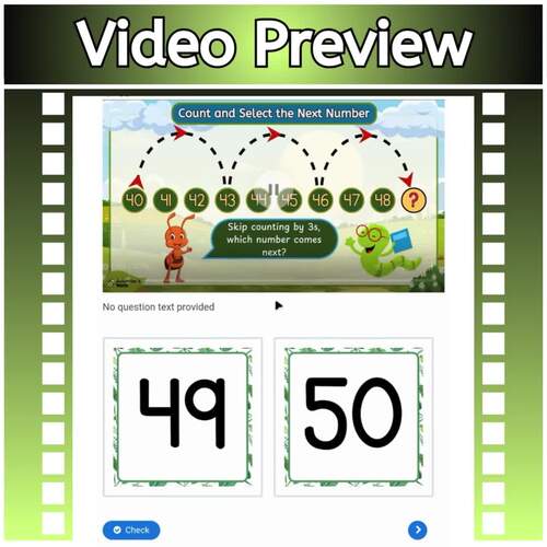 Skip Counting by 3: (Numbers 1 to 50 and 1 to 100) Digital Resources