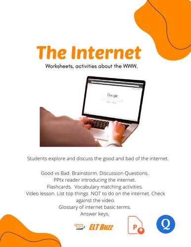 The Internet. Pros and Cons + Vocabulary. Discussion. ESL. EFL. Technology.