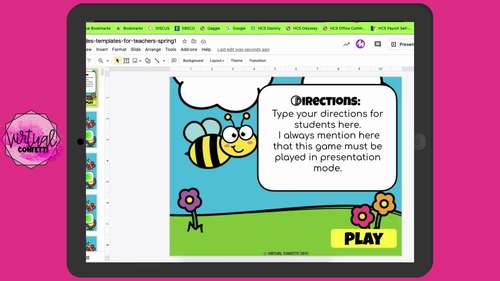 Editable Templates for Google Slides™ Self-Checking Spring by Virtual ...