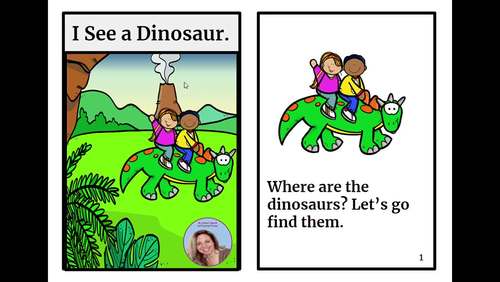 I See a Dinosaur Interactive AAC Book by Creative Speech Language Resources